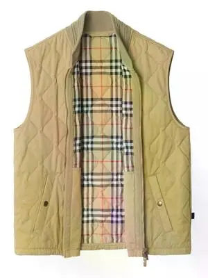 Burberry Quilted Gabardine Gilet - Neutrals
