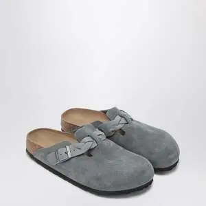 BIRKENSTOCK Braided Suede Leather Slipper