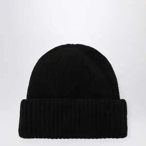 Soft Goat Cashmere Beanie - Black