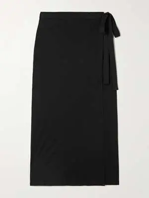 TOTEME Organic Cotton-blend Midi Wrap Skirt