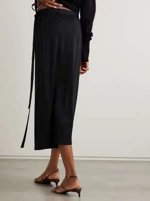 TOTEME Organic Cotton-blend Midi Wrap Skirt