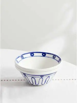 Themis Z Kyma Painted Porcelain Bowl - Blue