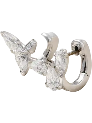 REPOSSI Serti Sur Vide 18-karat White Gold Diamond Ear Cuff - Silver
