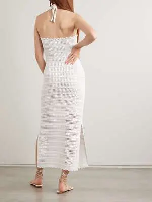 Simkhai Cutout Crocheted Halterneck Maxi Dress