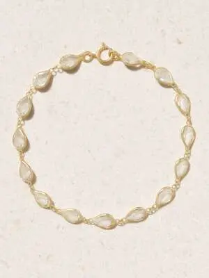 Jia Jia Chakra Gold Topaz Bracelet - Clear