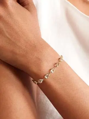 Jia Jia Chakra Gold Topaz Bracelet - Clear