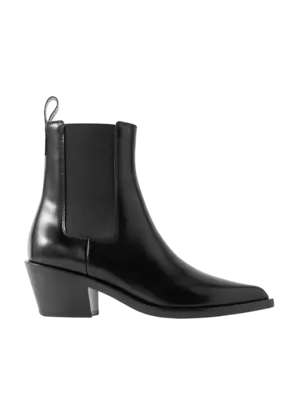 GIANVITO ROSSI Wylie Dover 45 Glossed-leather Chelsea Boots - Black