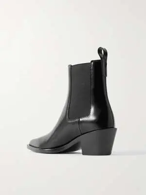 GIANVITO ROSSI Wylie Dover 45 Glossed-leather Chelsea Boots - Black