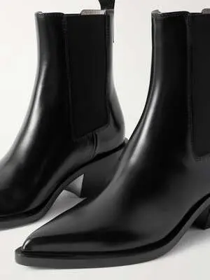 GIANVITO ROSSI Wylie Dover 45 Glossed-leather Chelsea Boots - Black
