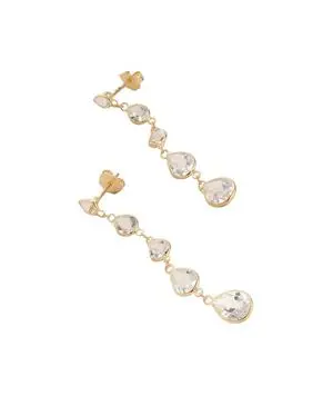 Jia Jia Chakra White Topaz Drop Earrings - Neutrals
