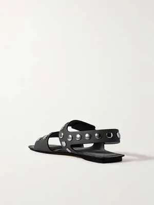 Khaite Boden Studded Leather Sandals - Black