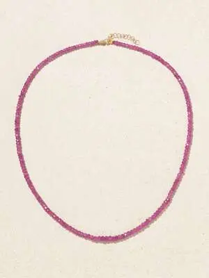 Jia Jia Gold And Sapphire Necklace - Pink