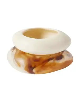 Dinosaur Designs Rock Resin Bangles Set Of Two - Cream