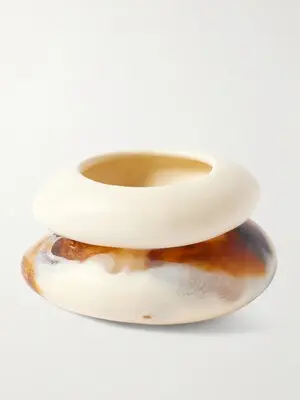Dinosaur Designs Rock Resin Bangles Set Of Two - Neutrals