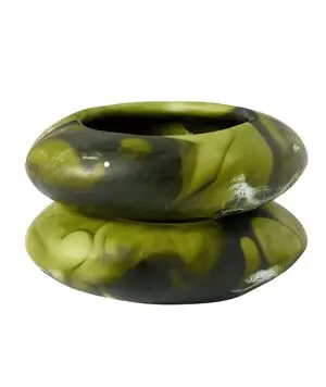 Dinosaur Designs Rock Medium Set Of Two Resin Bangles - Green
