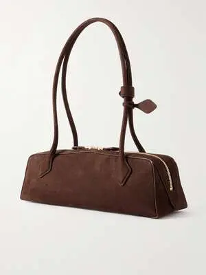 Alaïa Le Teckel Medium Nubuck Shoulder Bag - Brown