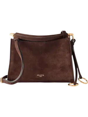 Alaïa Le Click Small Nubuck Shoulder Bag