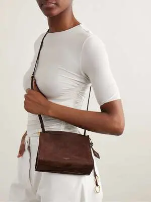 Alaïa Le Click Small Nubuck Shoulder Bag