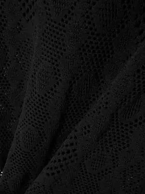 Alaïa Open-knit Midi Dress - Black