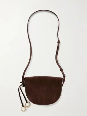 Alaïa Le Click Leather-trimmed Nubuck Shoulder Bag