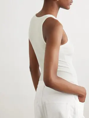 Alaïa Ribbed-knit Bodysuit - Neutrals