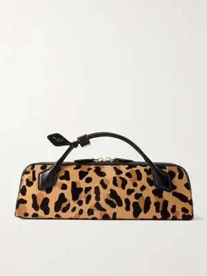 Alaïa Alaïa Le Teckel Leopard-Print Calf Hair Clutch Leopard Print