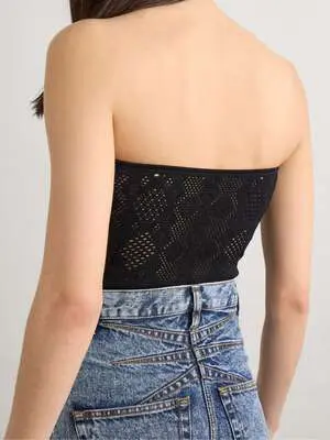 Alaïa Pointelle-knit Bodysuit