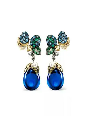 ANABELA CHAN Diamonds And Gemstones Drop Earrings - Blue