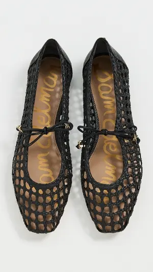 Sam Edelman Marcie Woven Mary Jane Flats - Black
