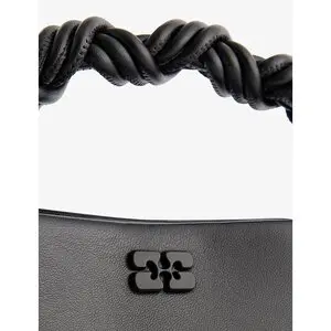 GANNI Mini Leather-blend Top-handle Bag - Black