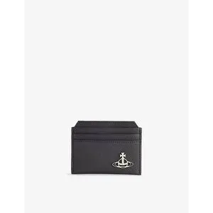 VIVIENNE WESTWOOD Slim Faux-leather Card Holder - Ss25-black