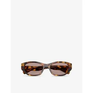 Miu Miu Irregular-frame Tortoise Acetate Sunglasses