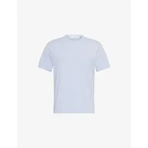 FRAME Regular-fit Crewneck Cotton T-shirt - Baby Blue