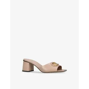 Valentino Garavani Vlogo 60 Leather Heeled Mules - Blush