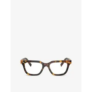 Miu Miu Rectangle-frame Acetate Eyeglasses - Brown