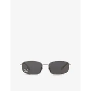 Celine Square-frame Metal Sunglasses - Grey