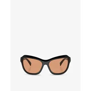 Prada Butterfly-frame Acetate Sunglasses - Black