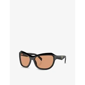 Prada Butterfly-frame Acetate Sunglasses - Black