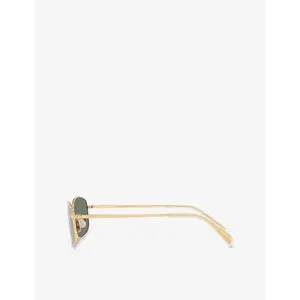 Celine Cl40285u Triomphe Square-frame Sunglasses - Gold