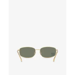 Celine Cl40285u Triomphe Square-frame Sunglasses - Gold