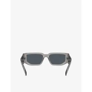 Prada Rectangle-frame Acetate Sunglasses - Grey