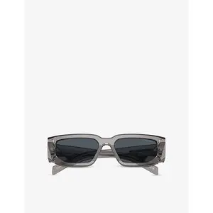 Prada Rectangle-frame Acetate Sunglasses - Grey