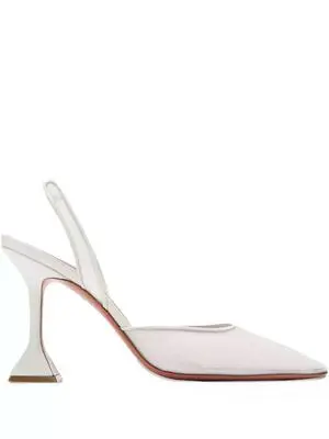 Amina Muaddi Holli 95mm Pumps - Neutrals