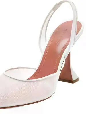 Amina Muaddi Holli 95mm Pumps - Neutrals