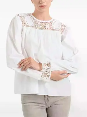 BOSS Cotton Long Sleeve Blouse