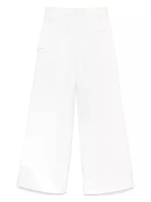 Closed Button-fastening Wide Leg Jeans