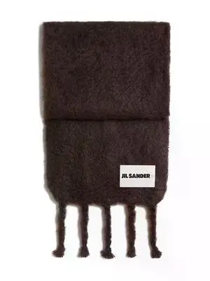 JIL SANDER Mohair-blend Scarf - Brown