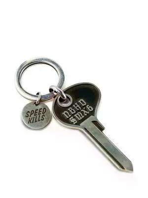 SAINT MXXXXXX Engraved-logo Keyring - Grey