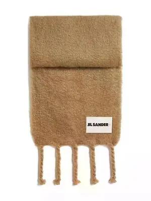 JIL SANDER Mohair-blend Scarf - Brown