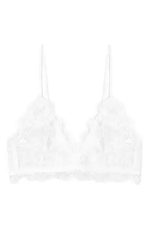 ANINE BING Lace Bra With Trim - Ivory
